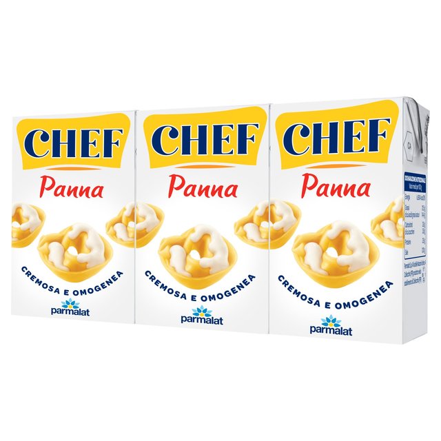 Chef Parmalat Panna UHT Cooking Cream 3 x 125ml — UK Botiga