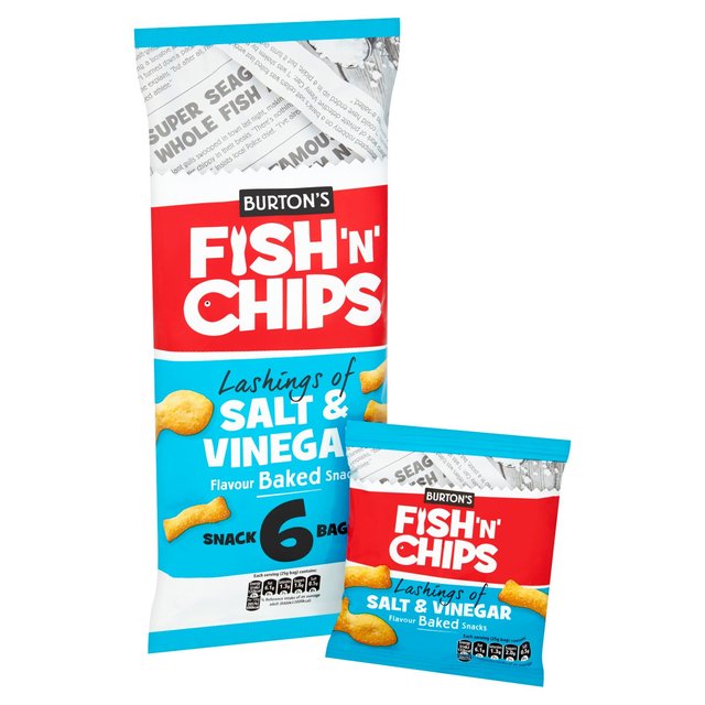 Burton's Fish & Chips Salt & Vinegar Multipack 6 per pack — UK Botiga